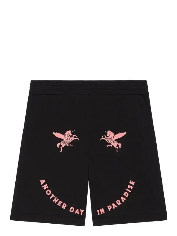 Givenchy Bermuda Shorts With Unicorn Embroidery - Black