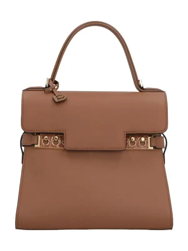 Delvaux Logo Shoulder Bag - Brown