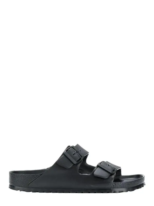 BIRKENSTOCK Two-strap Buckled Slides - Black