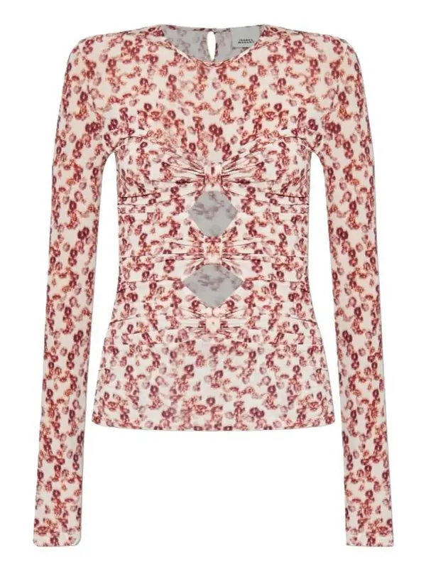 Isabel Marant Étoile Gladice Long Sleeve Top - Garnet