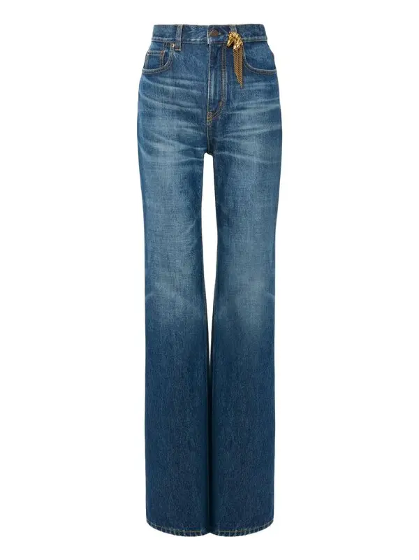 Chloé Charm High-rise Straight-leg Jeans - Faded Indigo