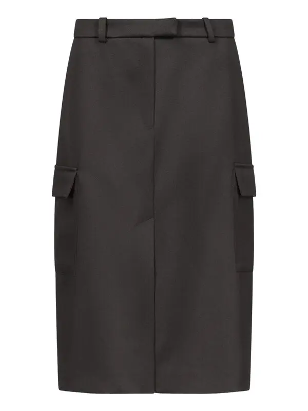 Loulou De Saison Jasper Cargo Pockets Skirt - Black