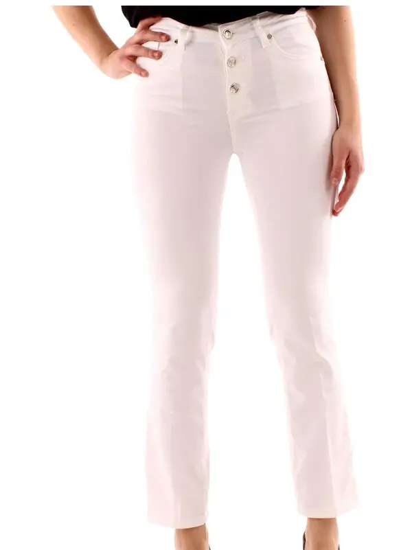 Liu Jo Cropped Jeans With Button Detail - Pink