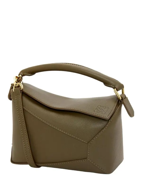 Loewe Mini Puzzle Shoulder Bag - Deep Khaki