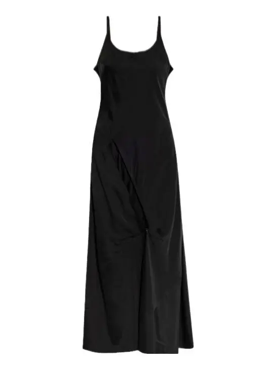 Vetements Draped Asymmetrical Dress - Black