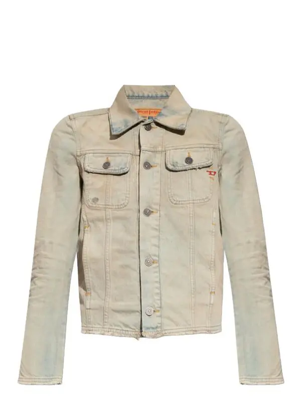 DIESEL® De-bonny S1 Frayed-edge Denim Jacket - White
