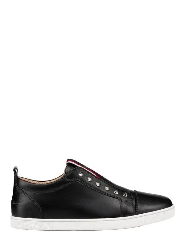 CHRISTIAN LOUBOUTIN Studded Slip-on Sneakers - Black