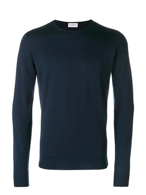 John Smedley Crew Neck Fine Knit Jumper - Midnight Blue