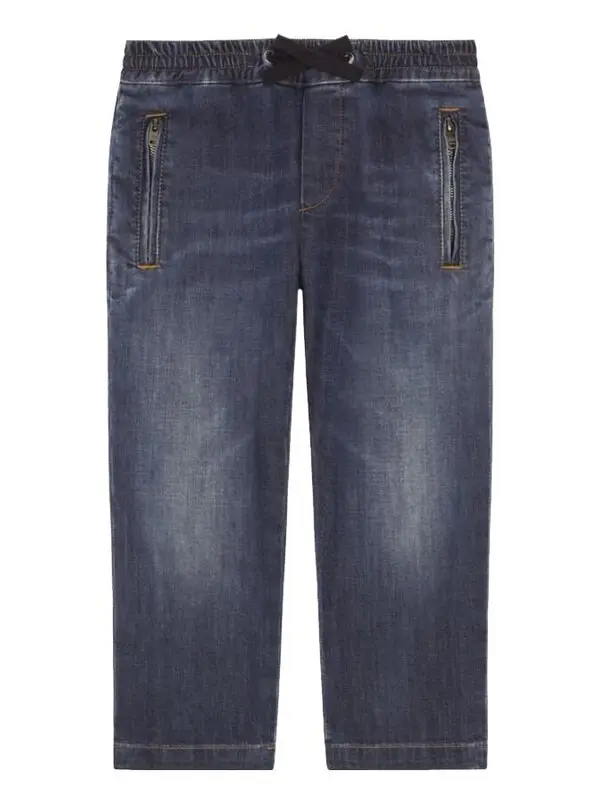 Dolce & Gabbana Drawstring Waist Jeans - Black