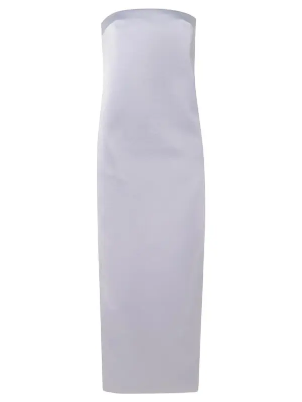 16Arlington Strapless Maxi Dress With Plunge Neckline And Back Slit - Gray
