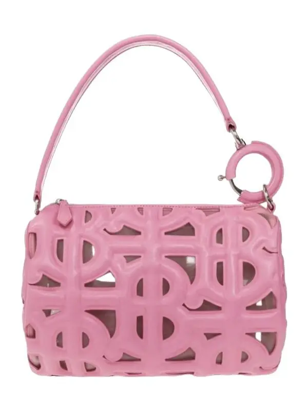 Burberry Quilted Monogram Freya Top Handle Bag - Pink