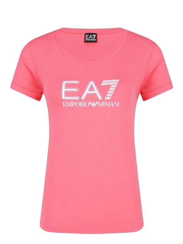 EA7 Round Neck Short Sleeve T-shirt - Pink