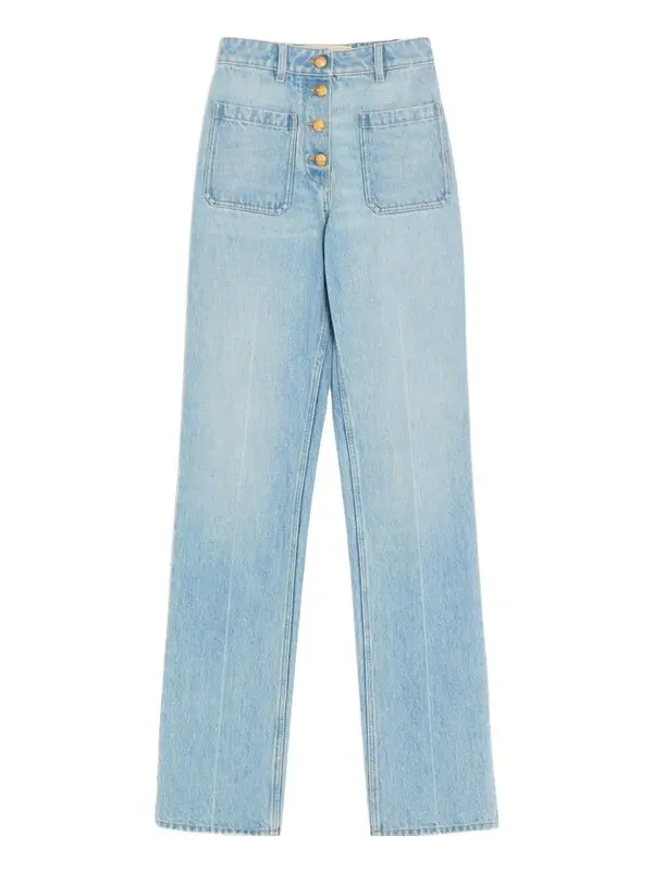 Valentino Garavani High-rise Straight-leg Jeans - Blue