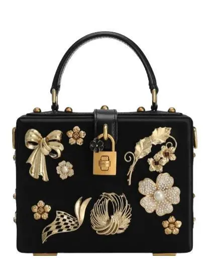 Dolce & Gabbana Embellished Box Tote Bag - Black