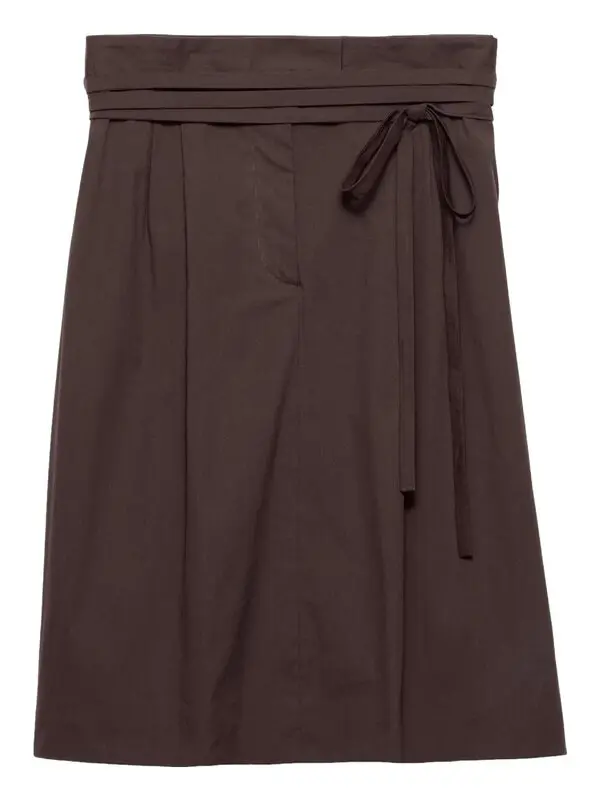 Prada Stretched Poplin Skirt - Ebony