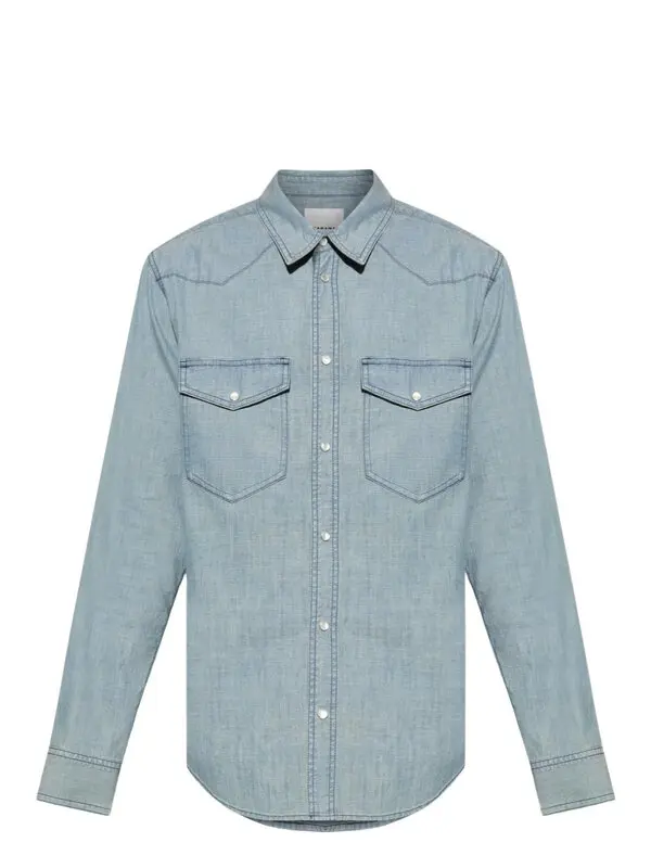 Isabel Marant Étoile Double-pocket Cotton Shirt - Blue