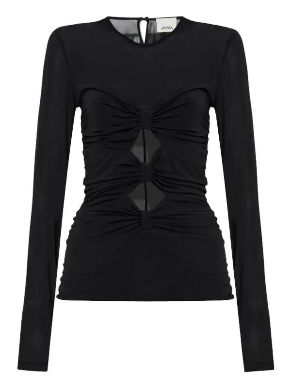Isabel Marant Étoile Long Sleeve Crewneck Top - Black
