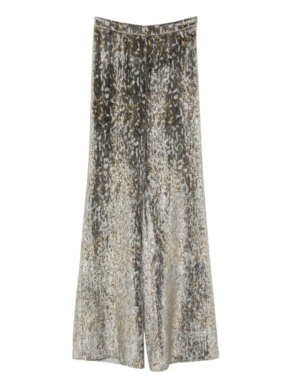FORTE_FORTE Textured Wide-leg Pants - Gray