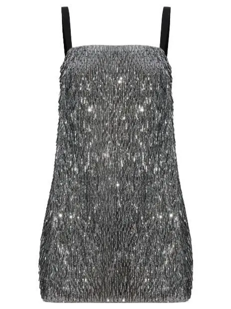 Dolce & Gabbana Sequin Embellished Mini Dress - Gray