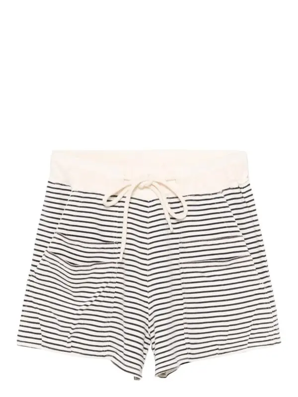 R13 Striped Lounge Shorts - White