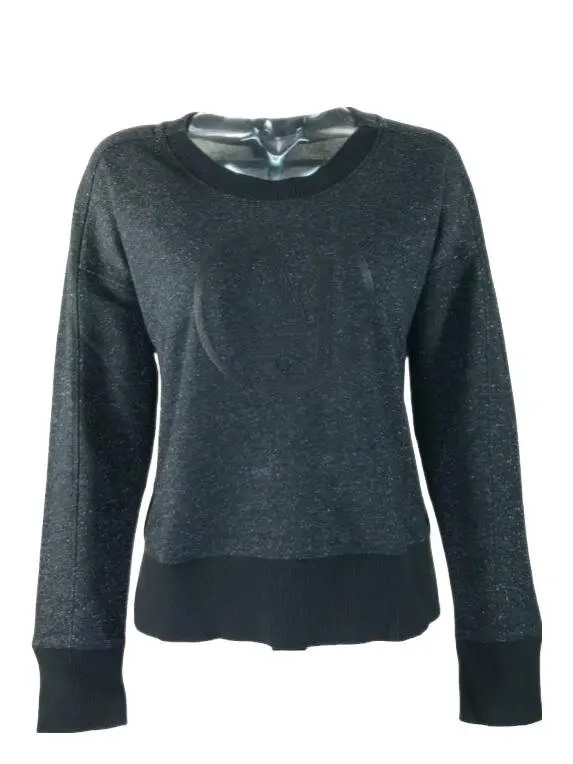 Emporio Armani Round Neck Long Sleeve Sweater - Black