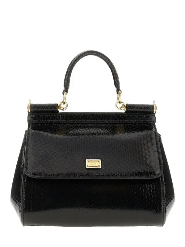Dolce & Gabbana Medium Sicily Handbag - Black