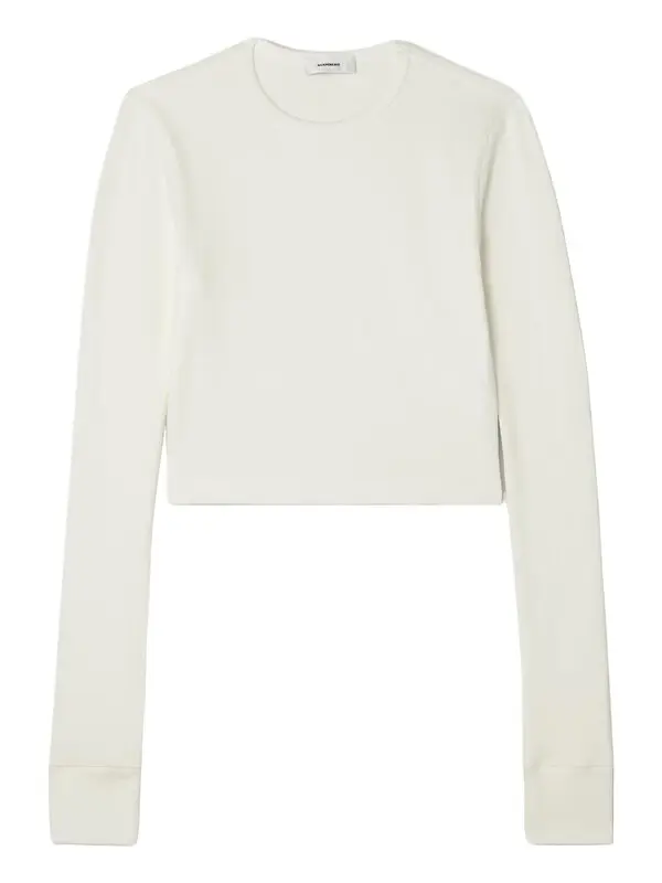 Wardrobe.NYC Knitted Long-sleeve T-shirt - White