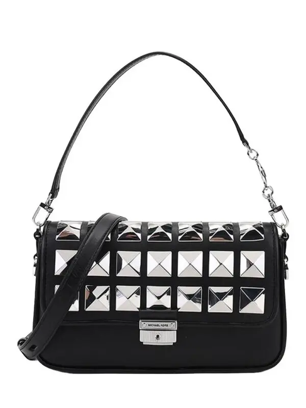Michael Kors Stud-detail Leather Shoulder Bag - Black