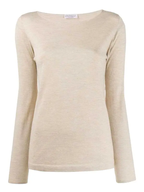Brunello Cucinelli Long Sleeve Sweater - Nude