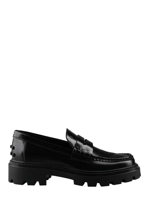 TOD'S Penny Bar Chunky Loafers - Black