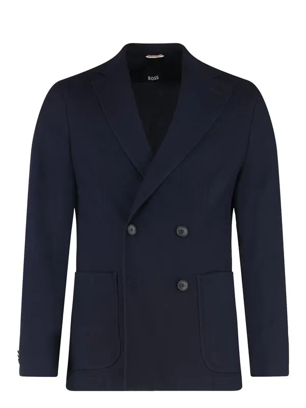 Hugo Boss Double-breasted Blazer - Black