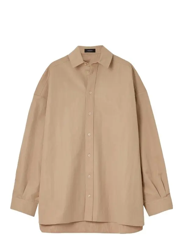 Wardrobe.NYC Oversized Shirt Dress - Nude