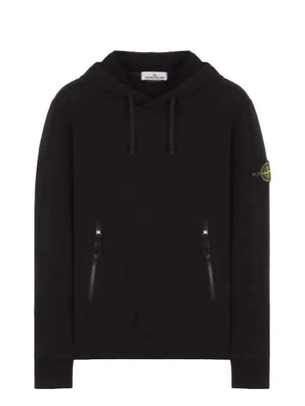 Stone Island Zip-detailed Drawstring Hoodie - Black