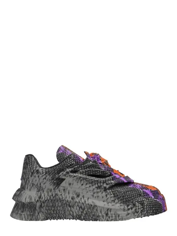 Versace Odissea Python Greca-print Sneakers - Black