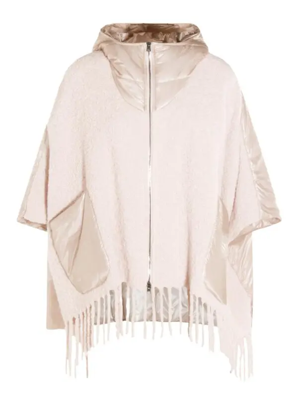 Herno Hooded Fringed Coat - White