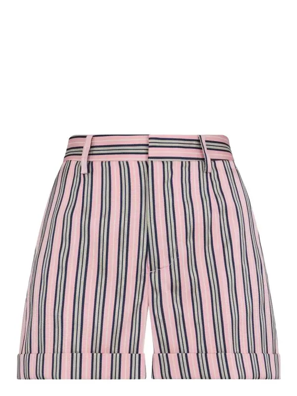 Dsquared2 High Waisted Striped Shorts - Pink