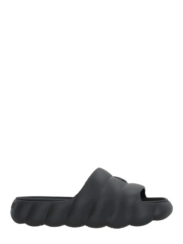 Moncler Quilted Logo Slides - Black