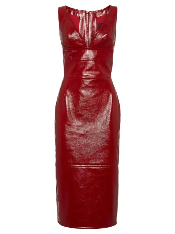 Dsquared2 V-neck Midi Dress - Red