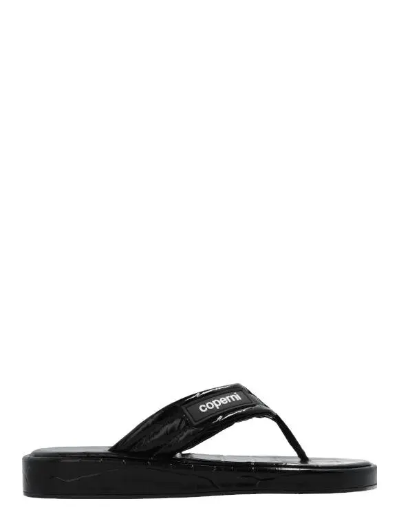 Coperni Logo Detail Flip Flops - Black