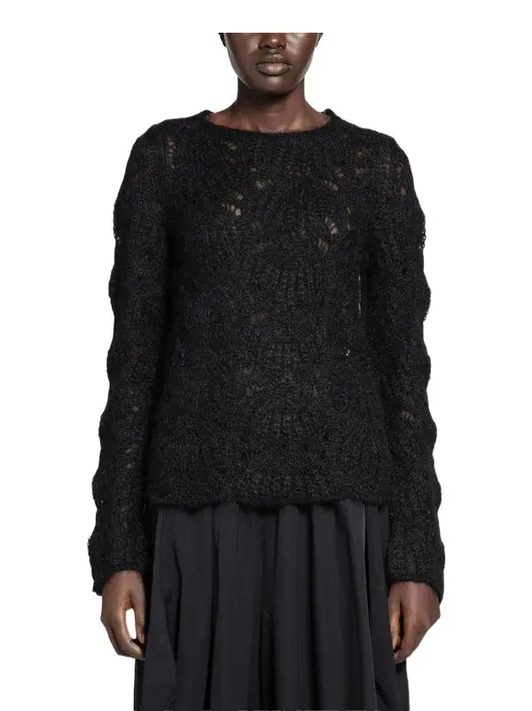 Comme Des Garçons Open-knit Sweater - Black