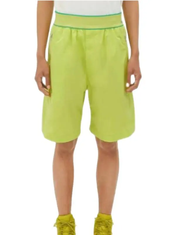 Bottega Veneta Elasticated Waistband Reverse Logo Shorts - Green