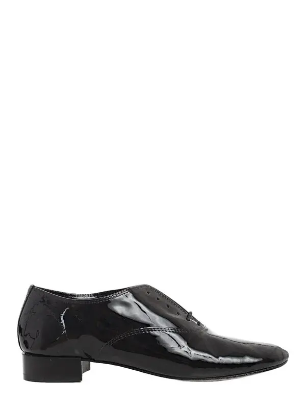 Repetto Glossed Leather Lace-up Oxfords - Black