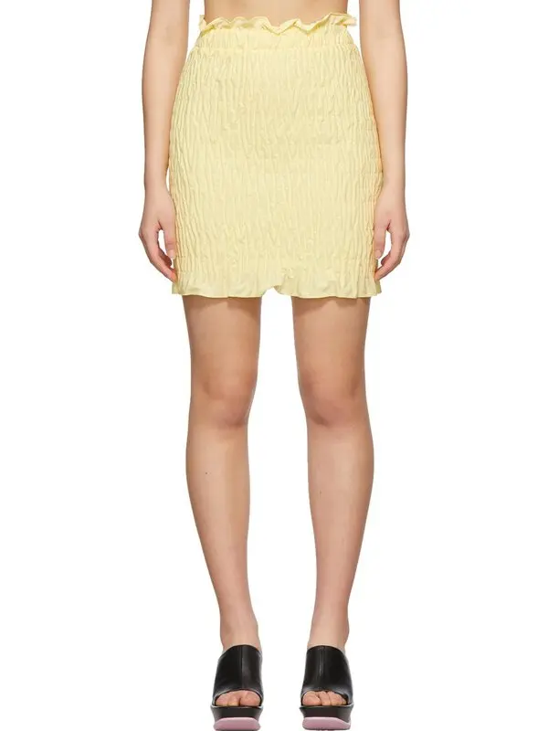 MSGM Pleated Jersey Skirt - Nude