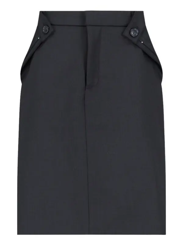 Coperni High-waisted Mini Skirt With Side Cutouts - Black
