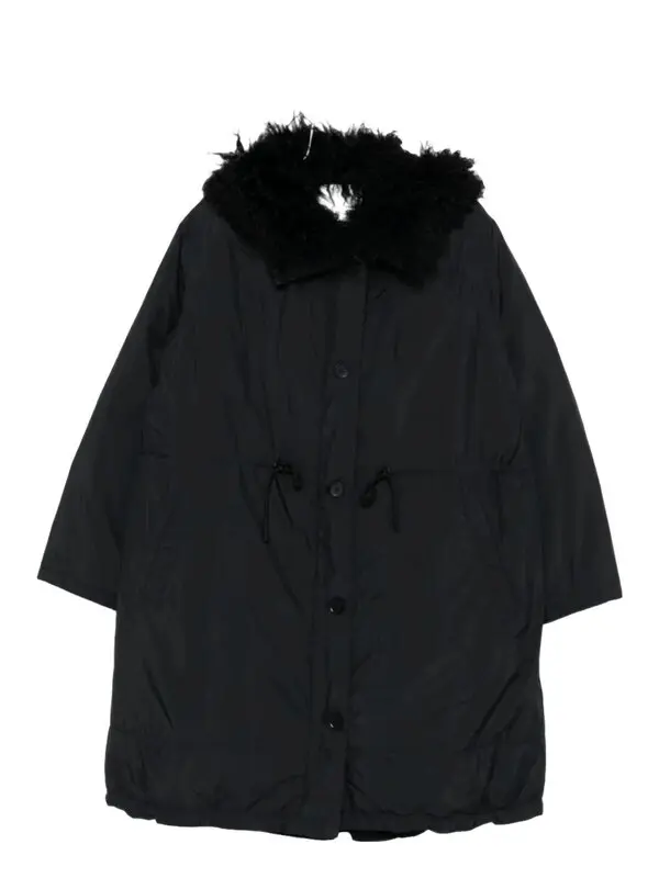 YVES SALOMON Faux Fur-trimmed Drawstring Jacket - Black