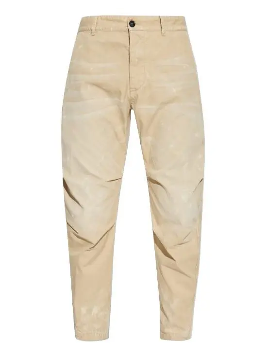 Dsquared2 Cotton Trousers - Nude