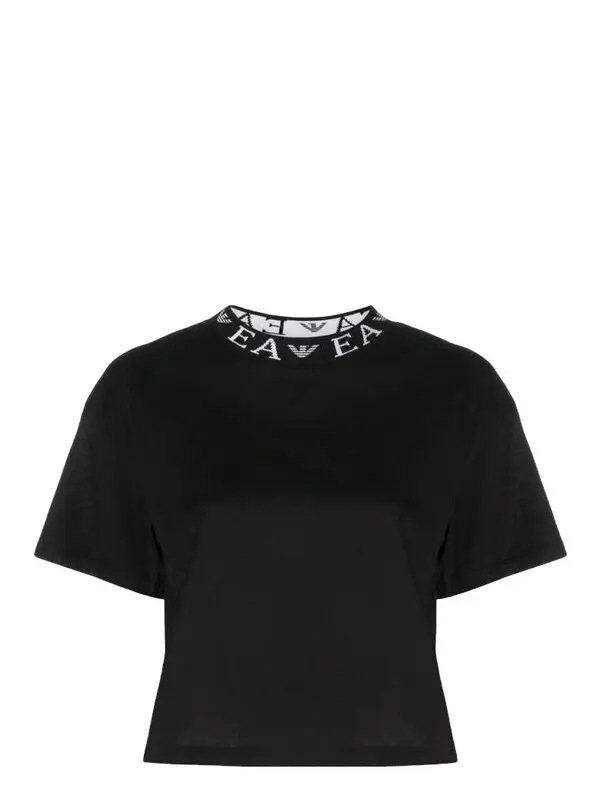 Emporio Armani Logo Collar T-shirt - Black