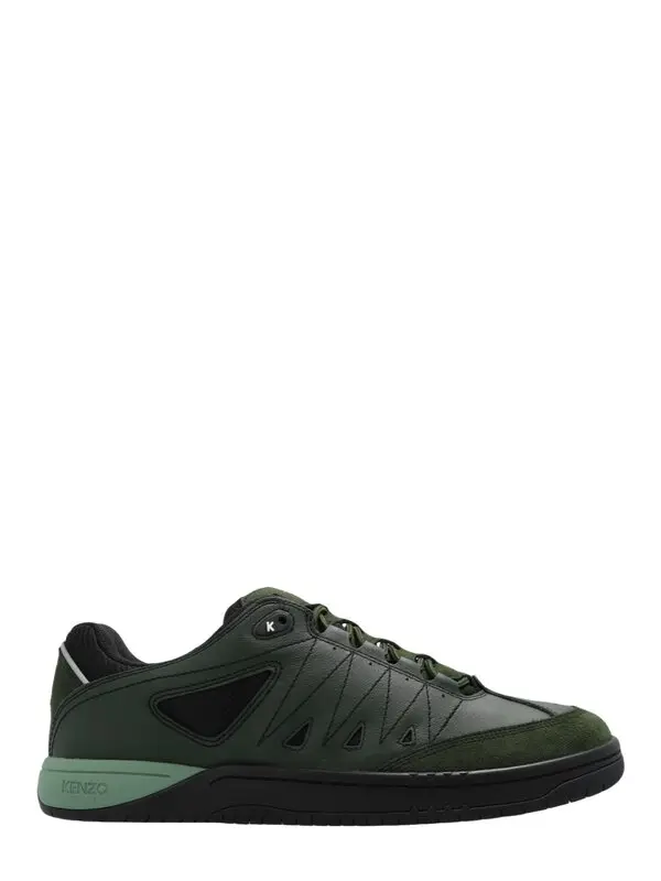 Kenzo Lace-up Round Toe Sneakers - Black