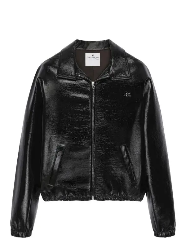 COURREGES Zip-up Jacket With Pockets - Black