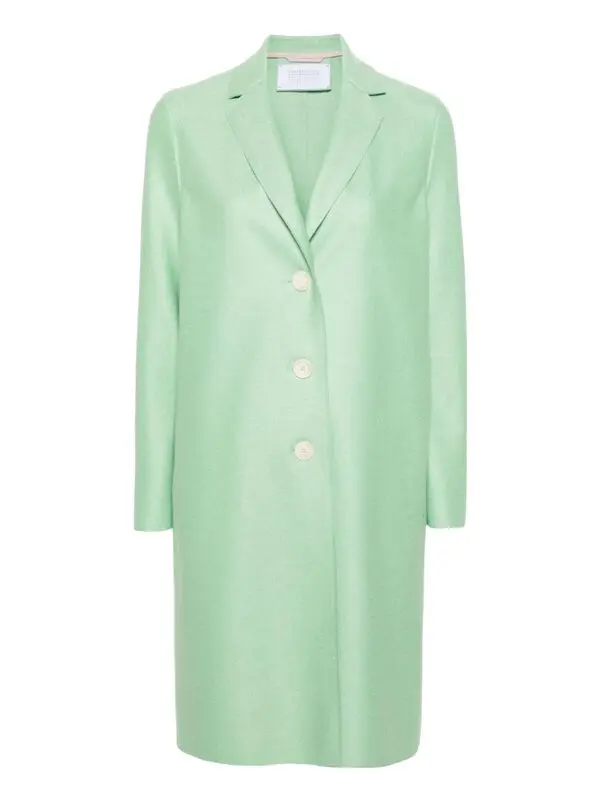Harris Wharf London Single-breasted Felted Coat - Green